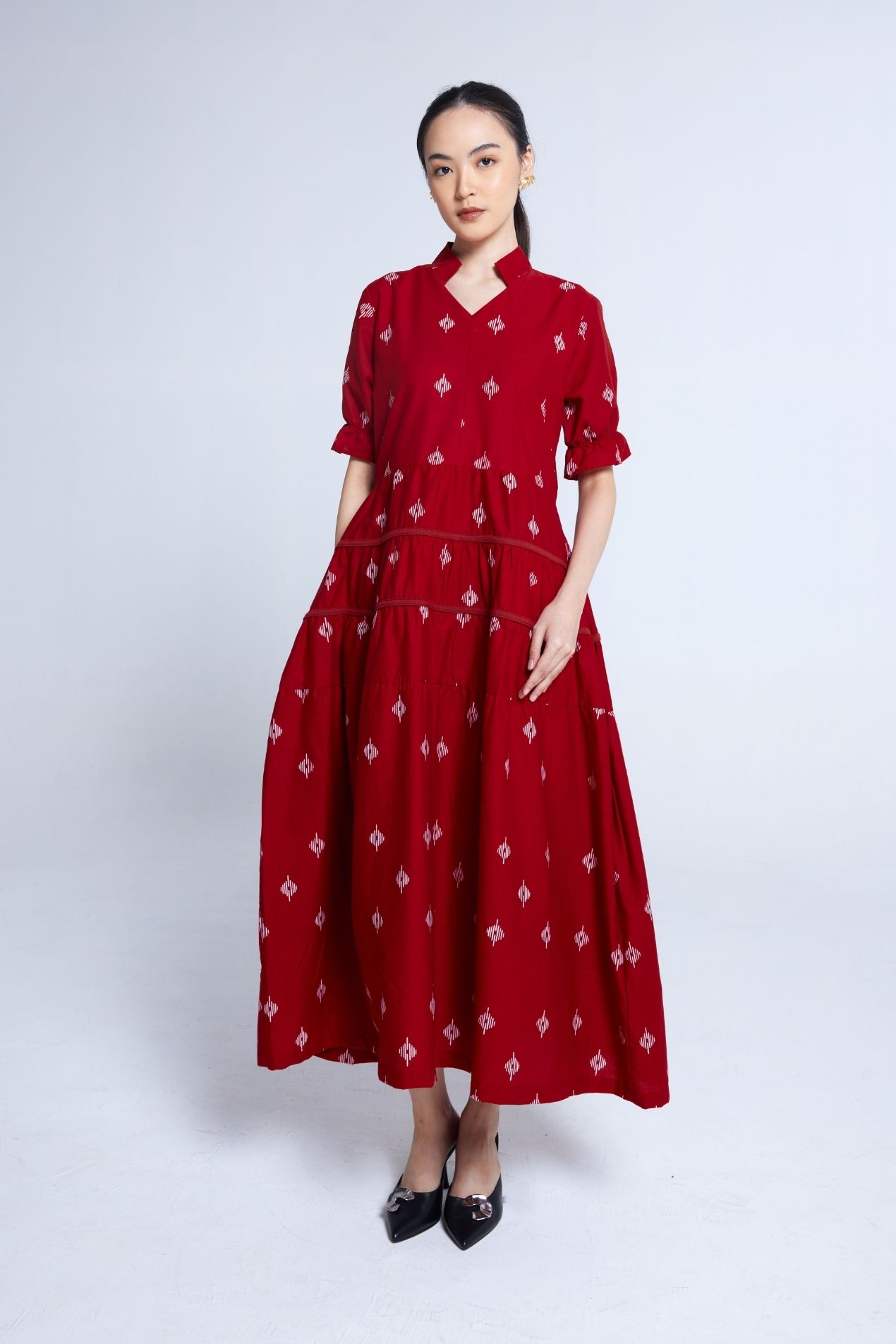 Red Ming Batik Dress | Oemah Etnik