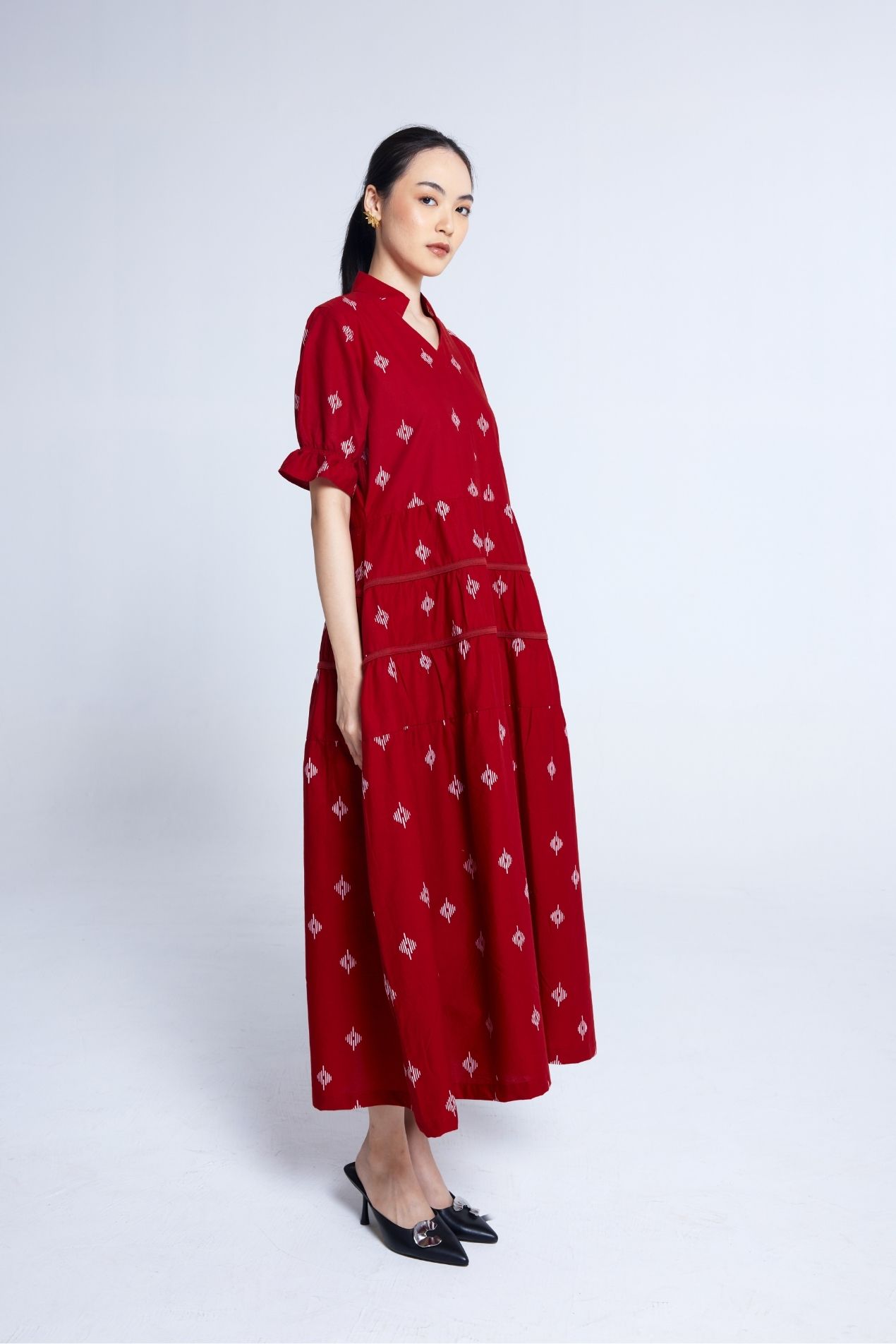 Red Ming Batik Dress | Oemah Etnik