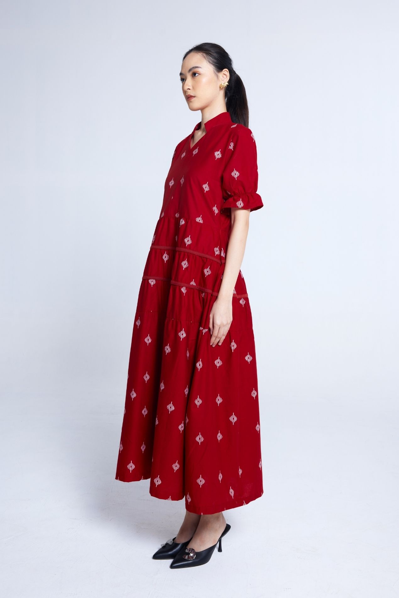 Red Ming Batik Dress | Oemah Etnik