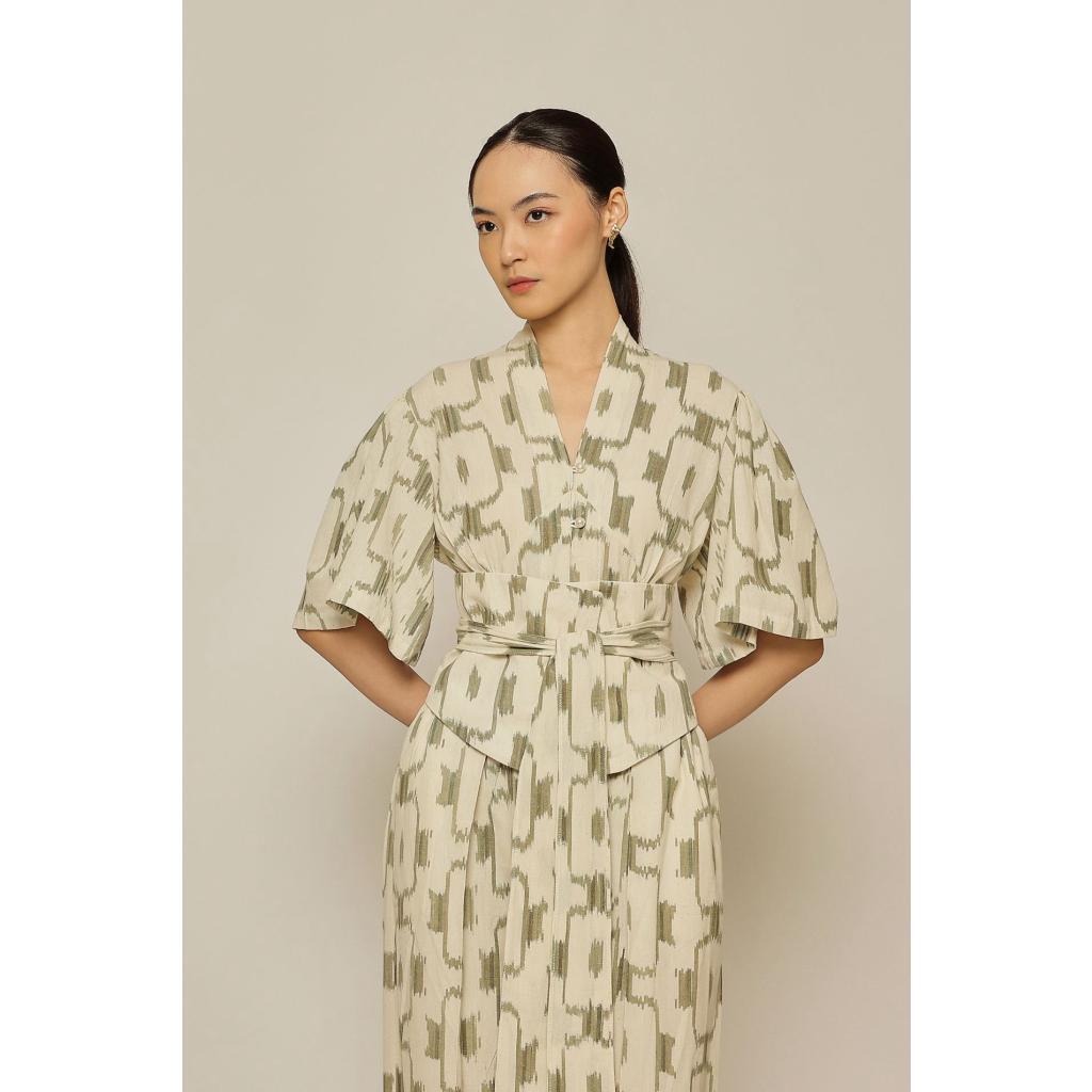 Green Marore Tenun Top | Oemah Etnik