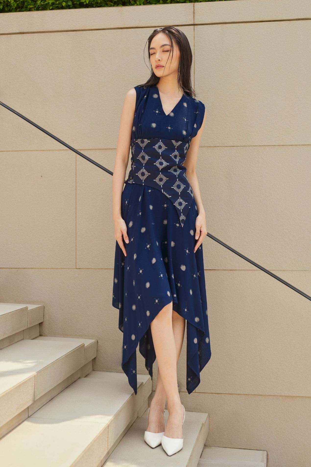 Blue Bira Batik Rayon Dress | Oemah Etnik