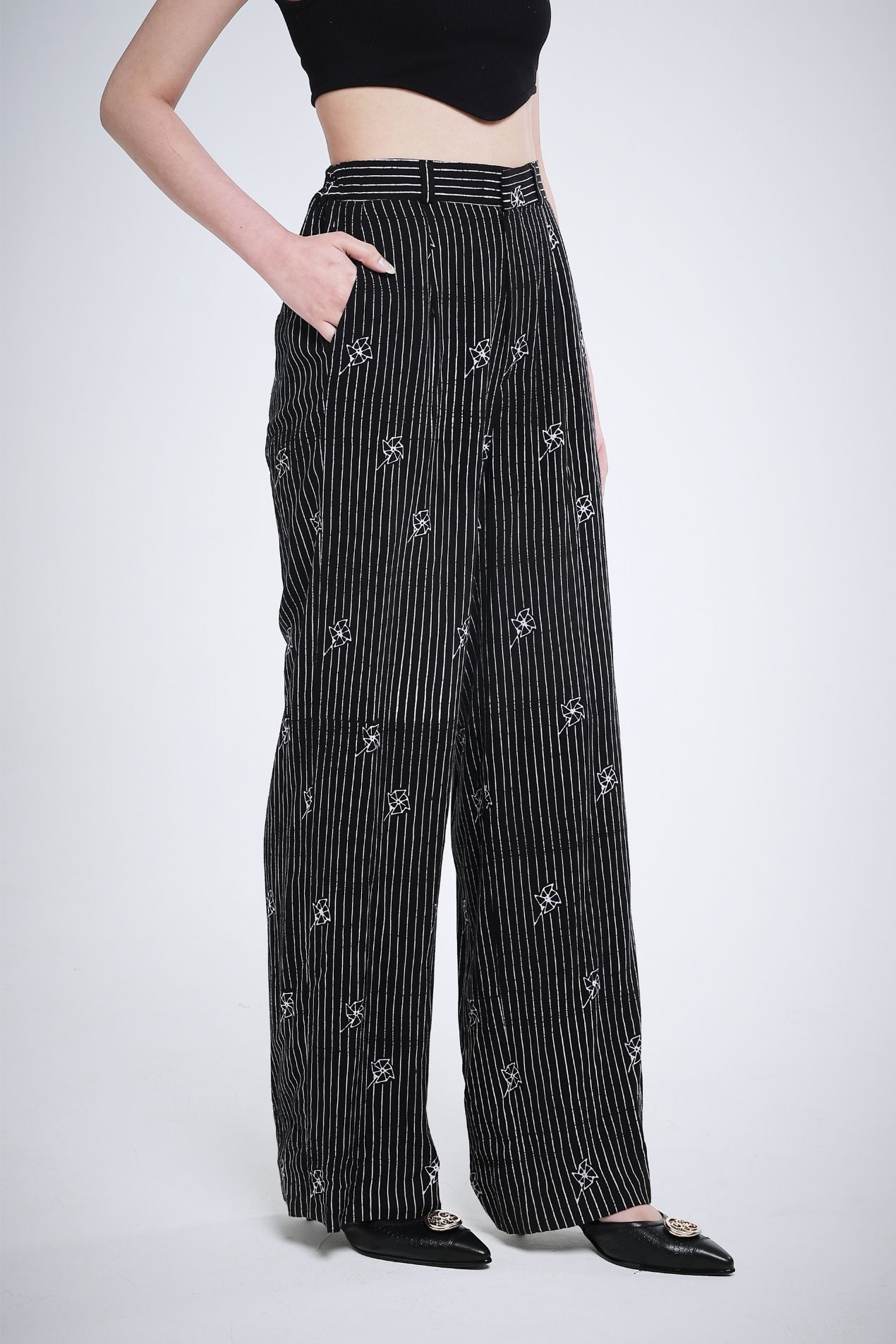 Black Sakato Batik Rayon Pants | Oemah Etnik