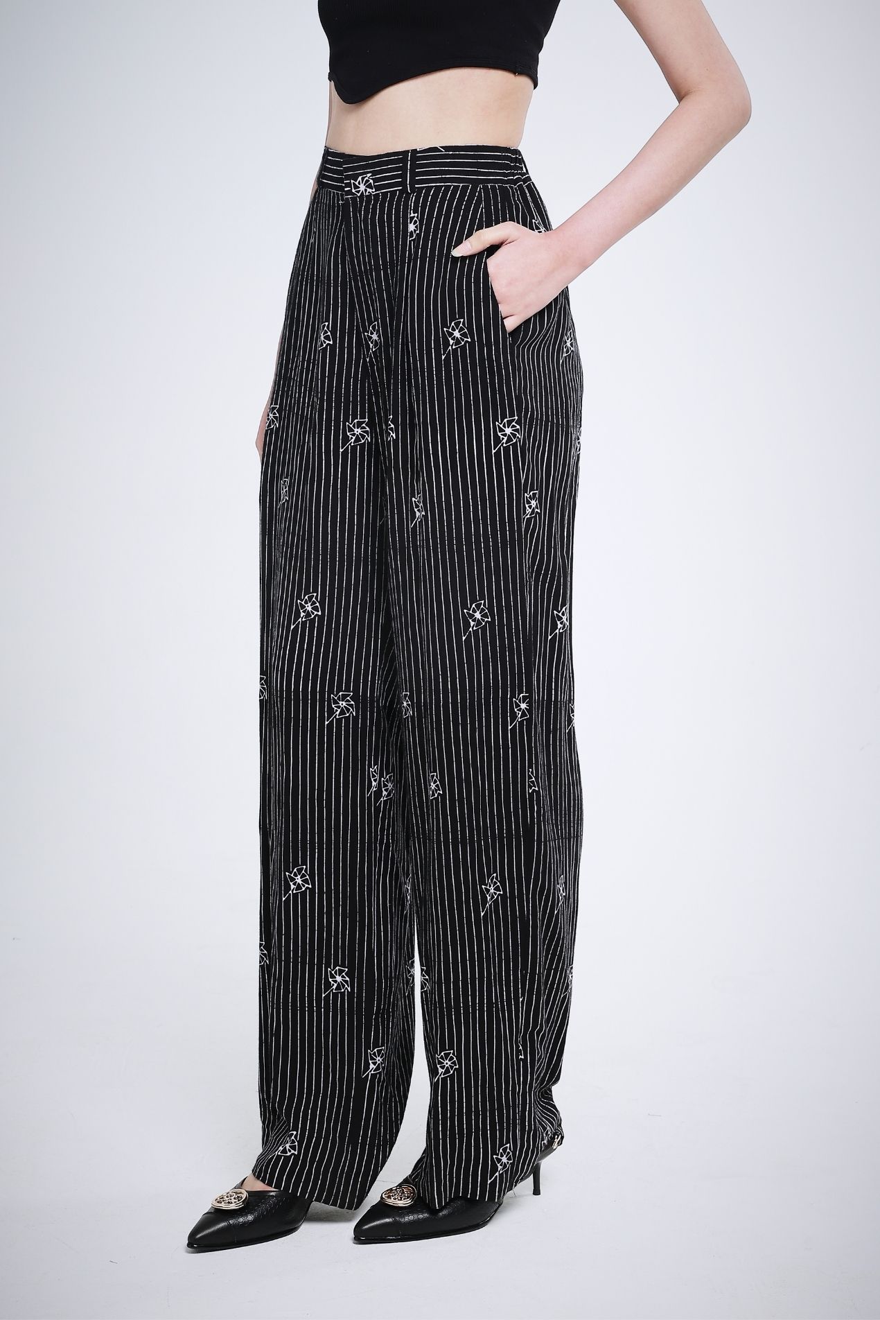 Black Sakato Batik Rayon Pants | Oemah Etnik