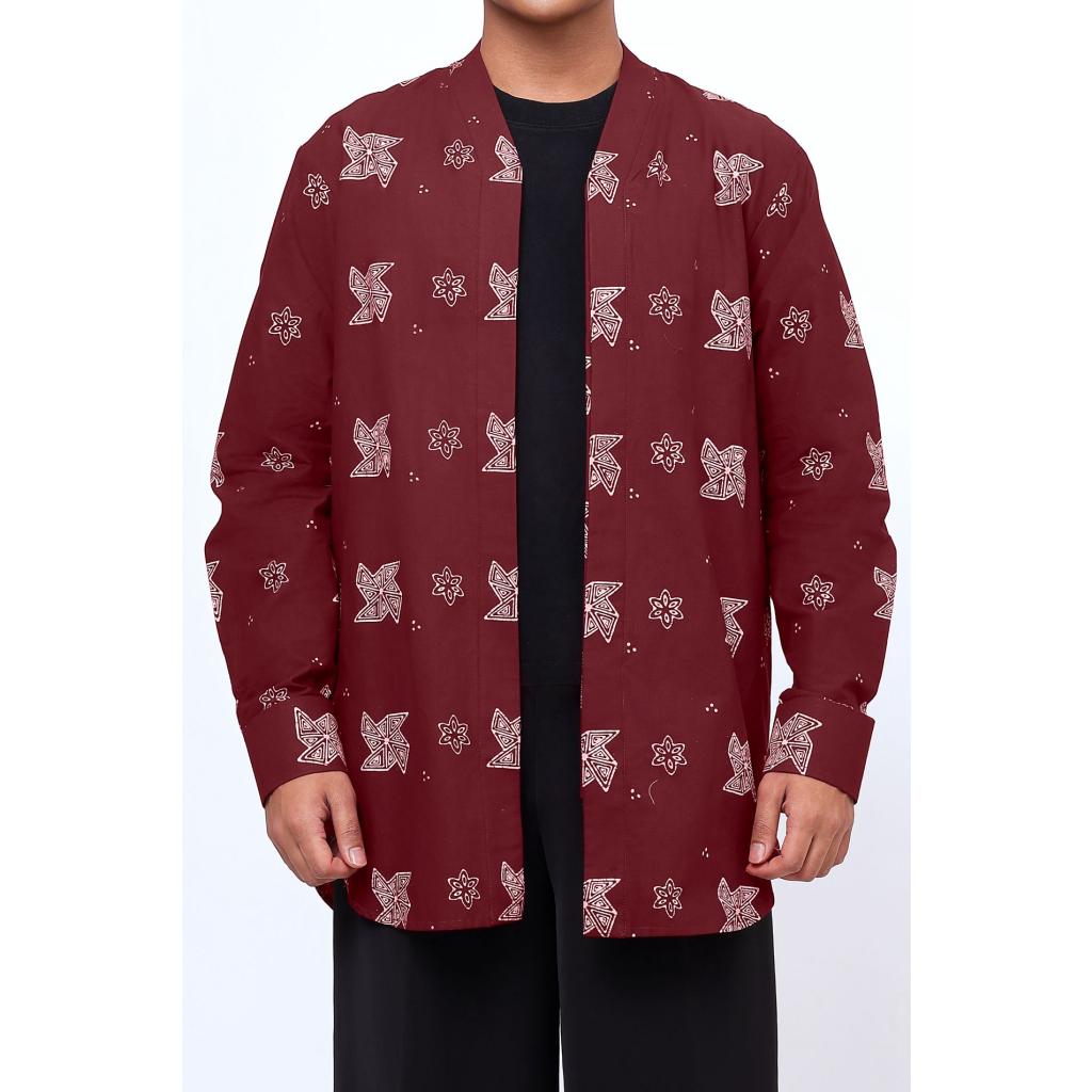 Red Abbiyya Batik Outer | Oemah Etnik
